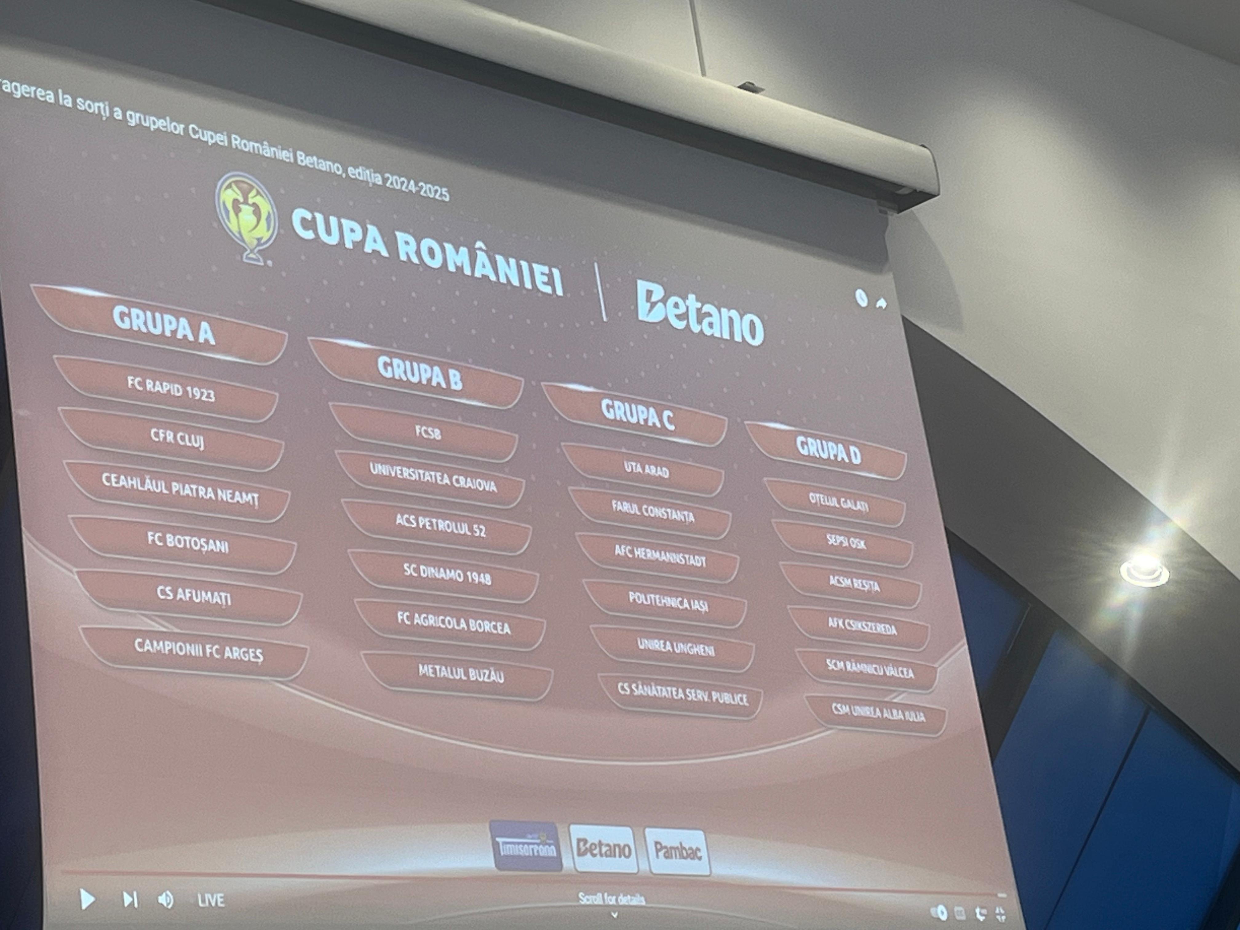 Dinamo - FCSB, șocul din grupele Cupei României! Programul complet | Cupa României | iAM SPORT